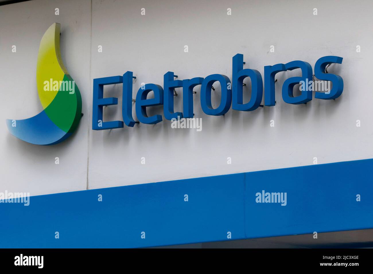 Eletrobras company logo. Brazilian electric utilities company building ...