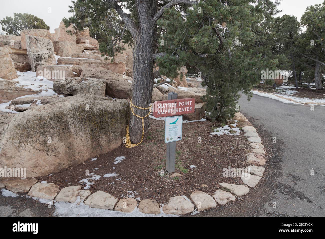 Mather Point Amphitheater entrance, south rim, Grand Canyon, Arizona ...