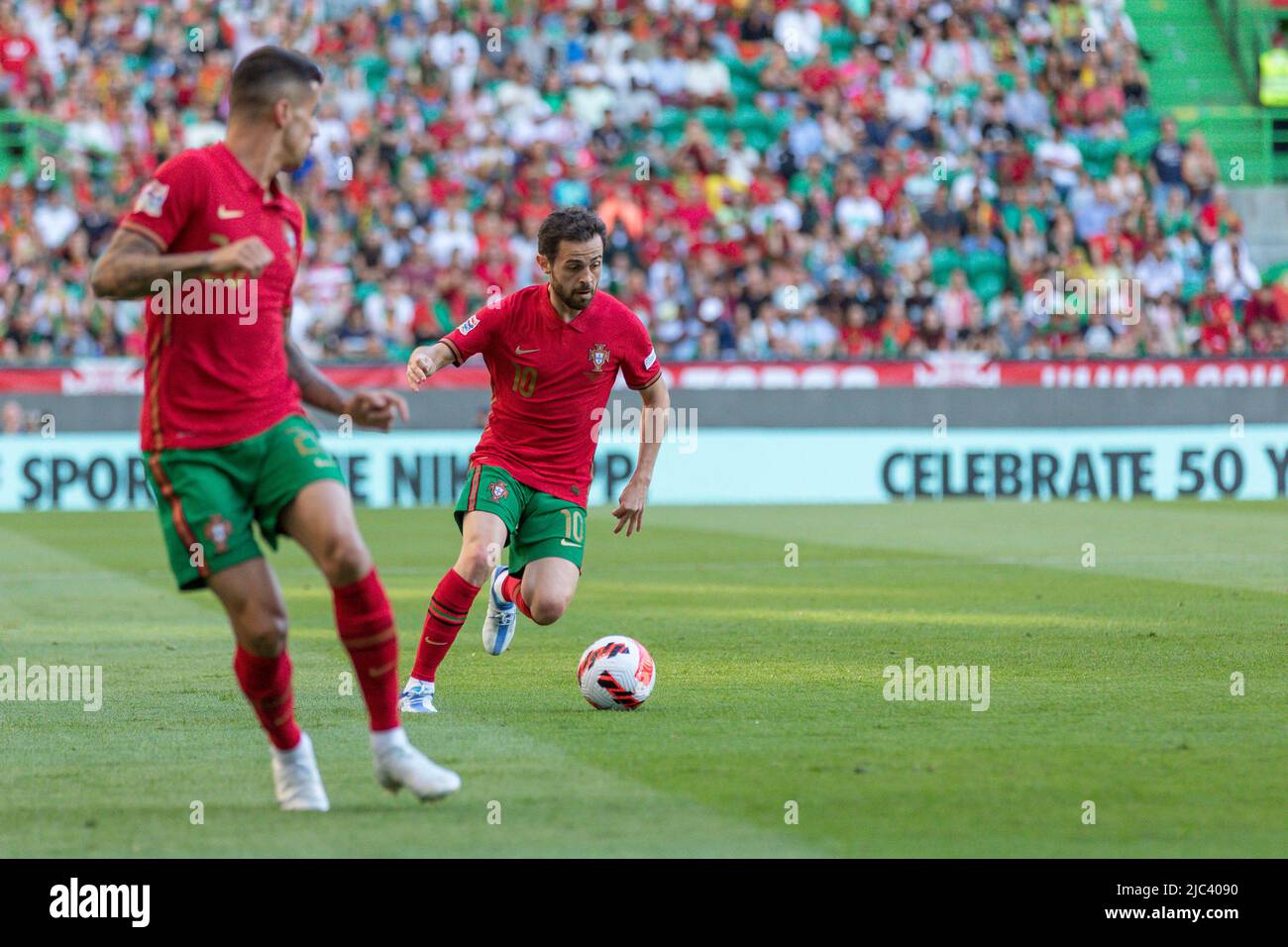 June 09, 2022. Lisbon, Portugal. Portugal's and Manchester City ...