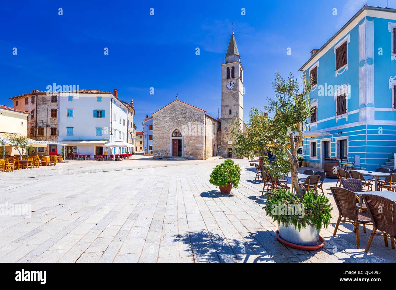 Fazana, Croatia. Beautiful small town of Fazana waterfront view, Istria ...