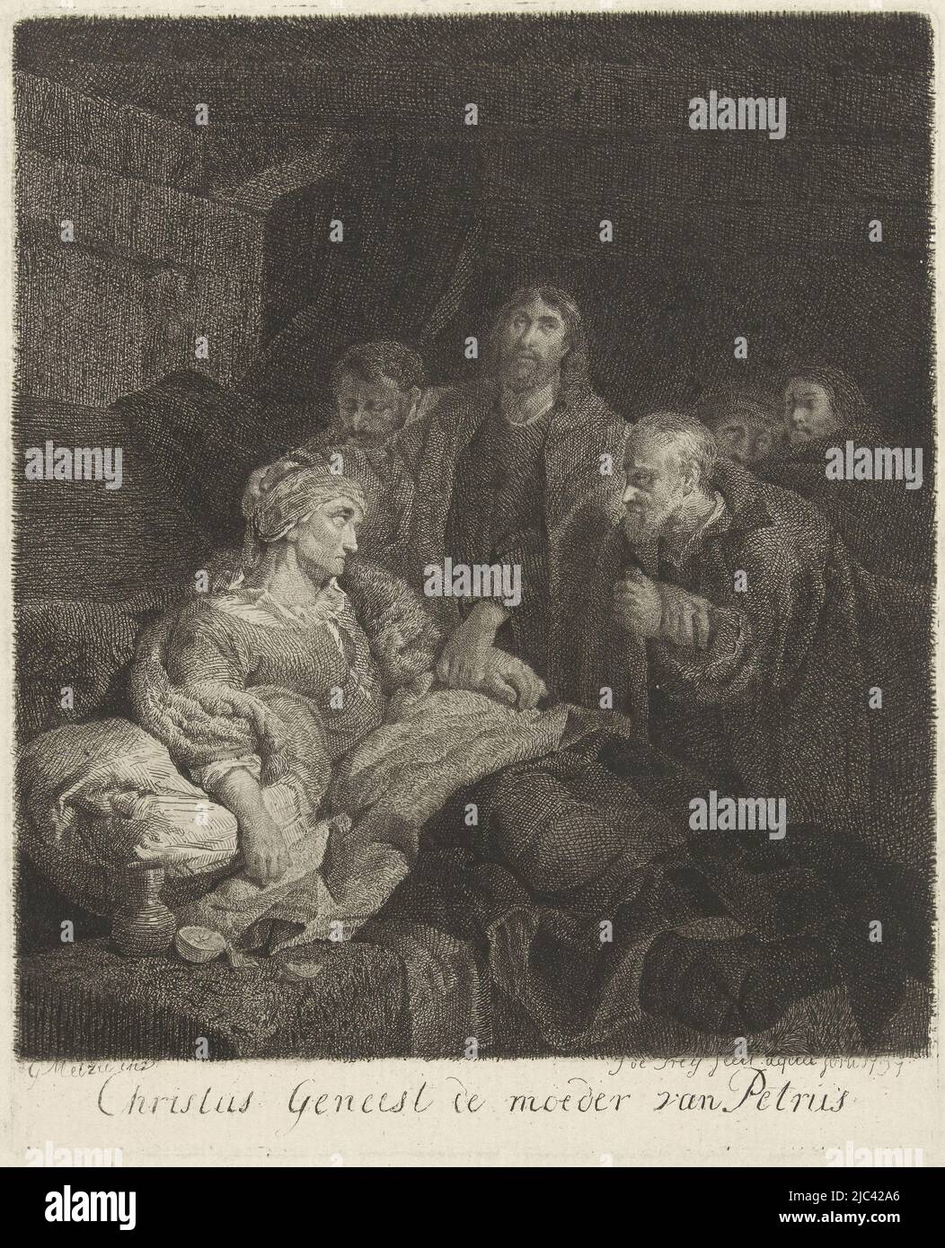 Christ stands at the bedside of the sick mother-in-law of Apostle Peter ...