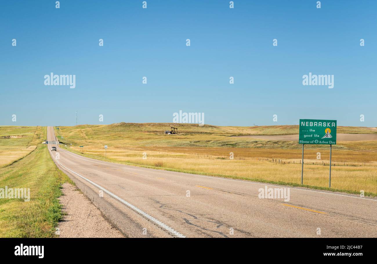 Nebraska , the good life, home of Arbor Day - roadside welcome sign at ...