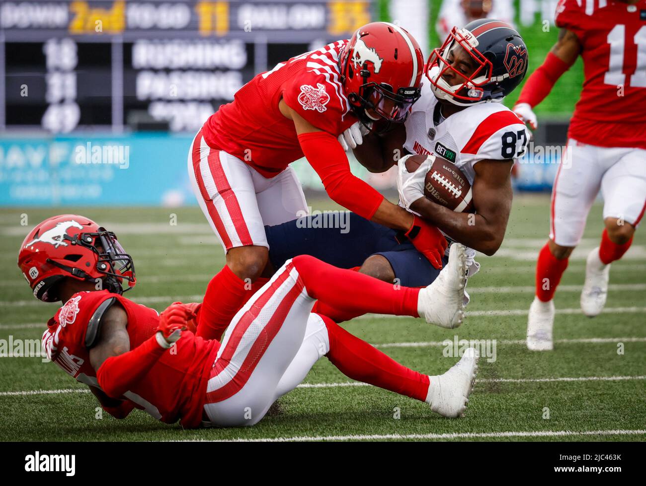 June 9, 2022, Calgary, AB, CANADA: Montreal Alouettes receiver Geno ...