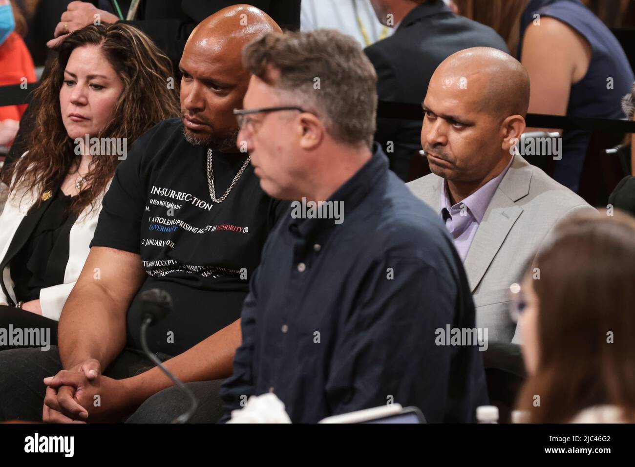 Washington, USA. 09th June, 2022. From left, Harry Dunn, US Capitol ...