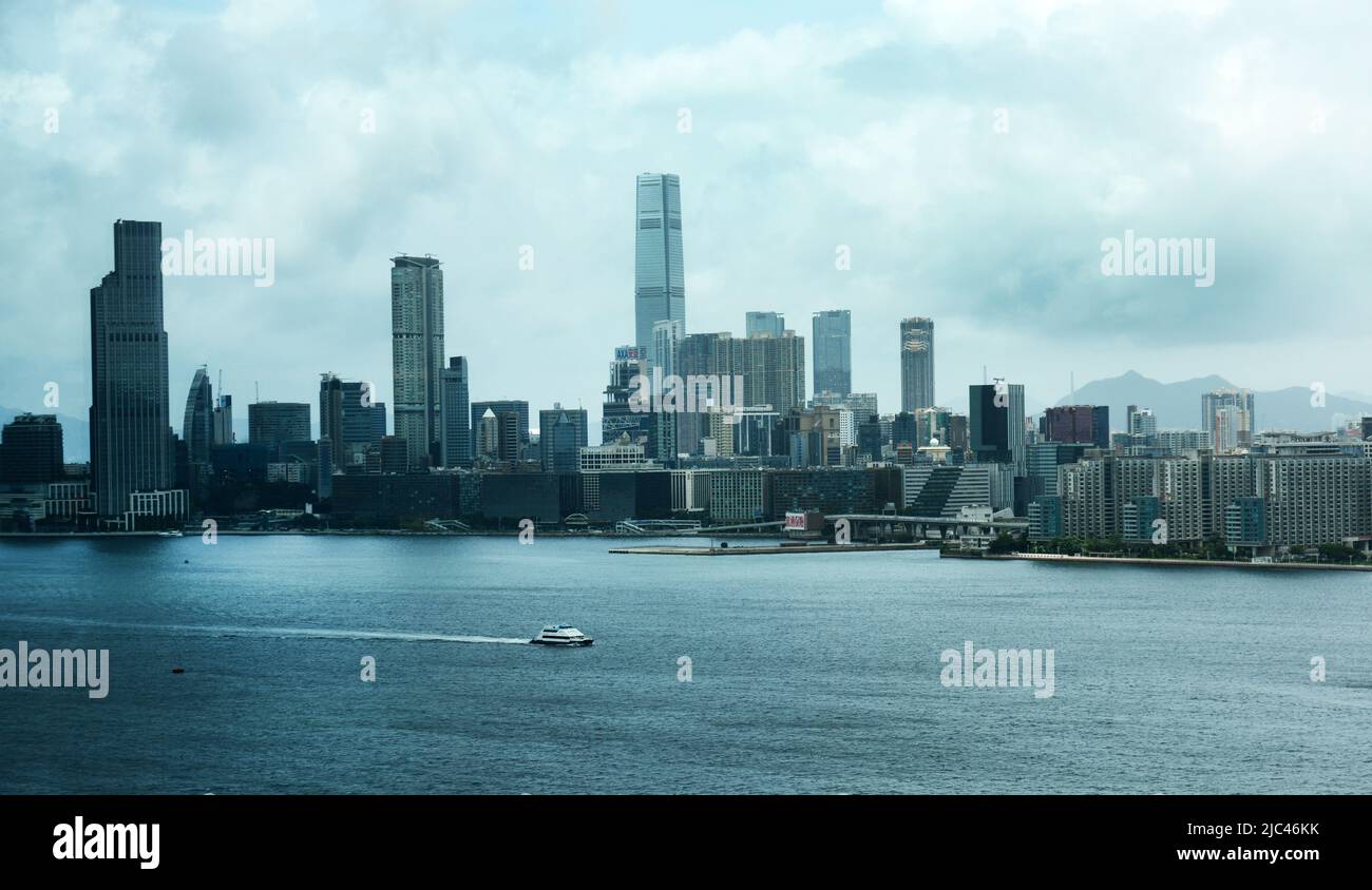 A view of Victoria harbour from North Point, Hong Kong Stock Photo - Alamy