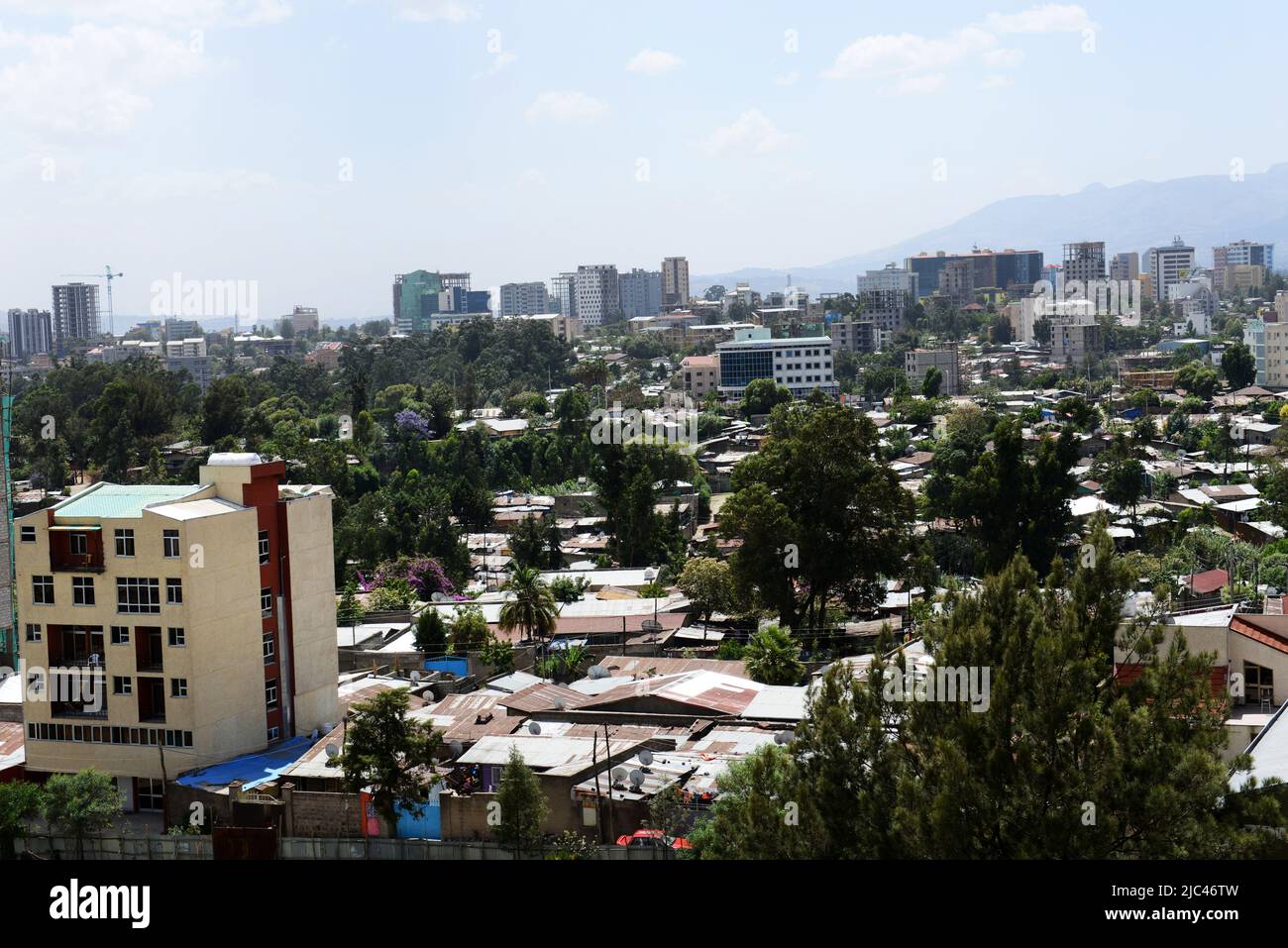 The changing skyline of Addis Ababa in Ethiopia Stock Photo - Alamy