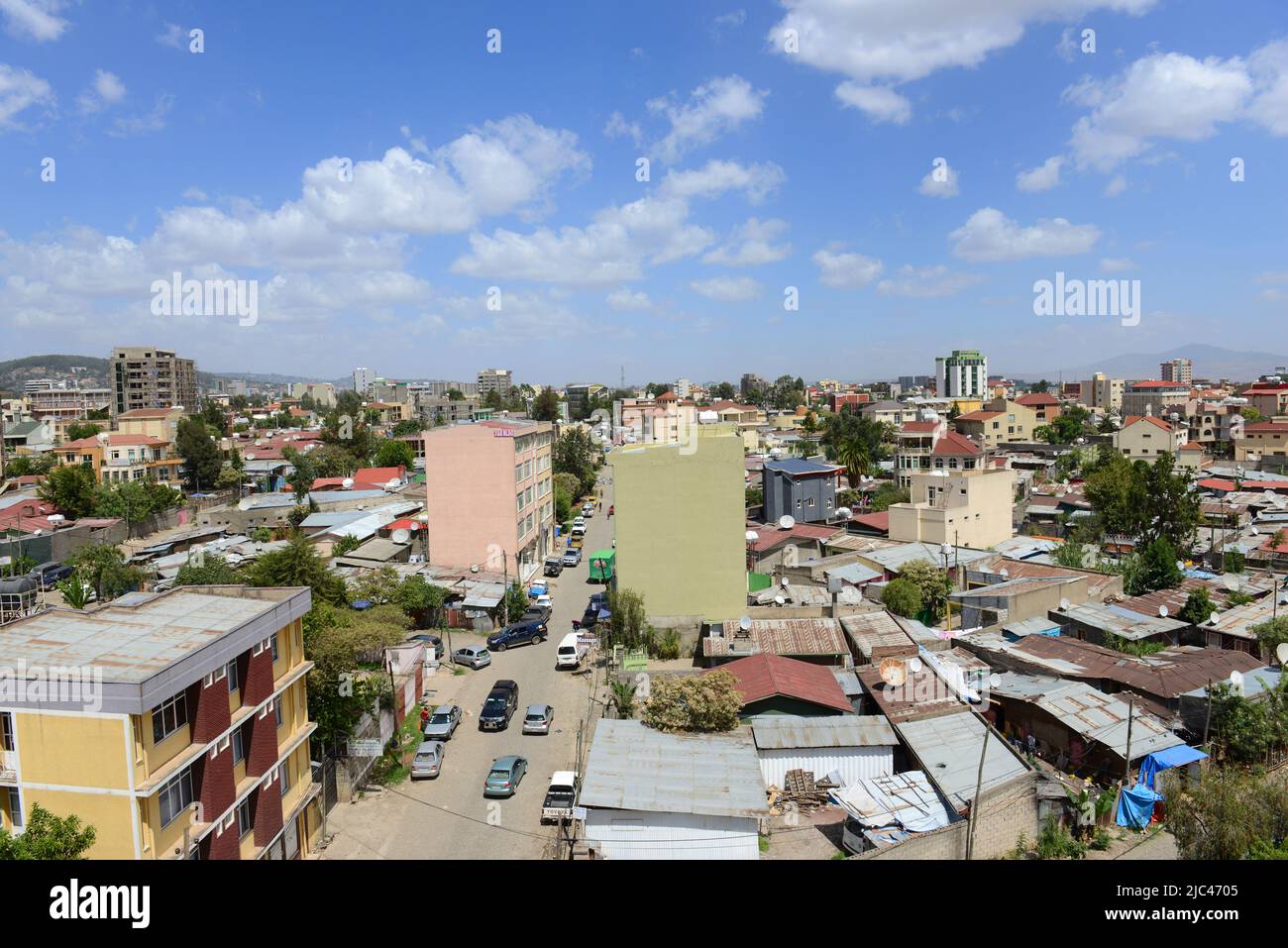 The changing skyline of Addis Ababa in Ethiopia Stock Photo - Alamy