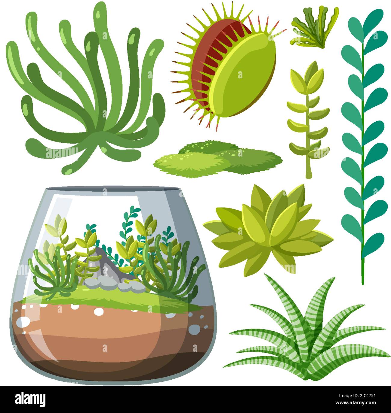 Various plants seamless pattern illustration Stock Vector Image & Art ...