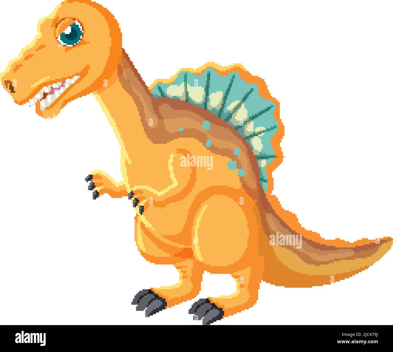 Cute Spinosaurus Dinosaur Cartoon illustration Stock Vector Image & Art ...