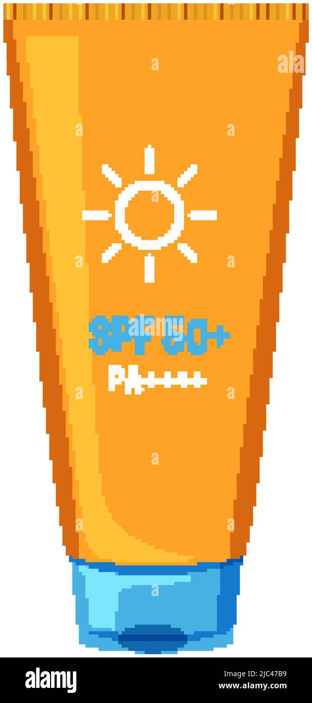 A protection sunscreen on white background illustration Stock Vector ...