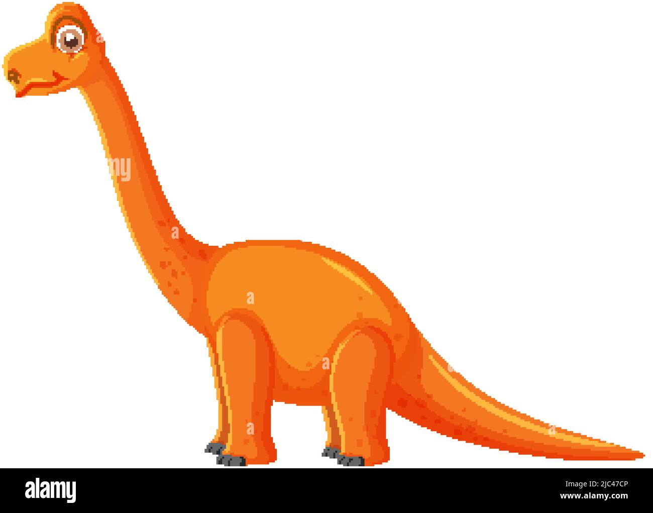 Cute Brachiosaurus Dinosaur Cartoon illustration Stock Vector Image ...