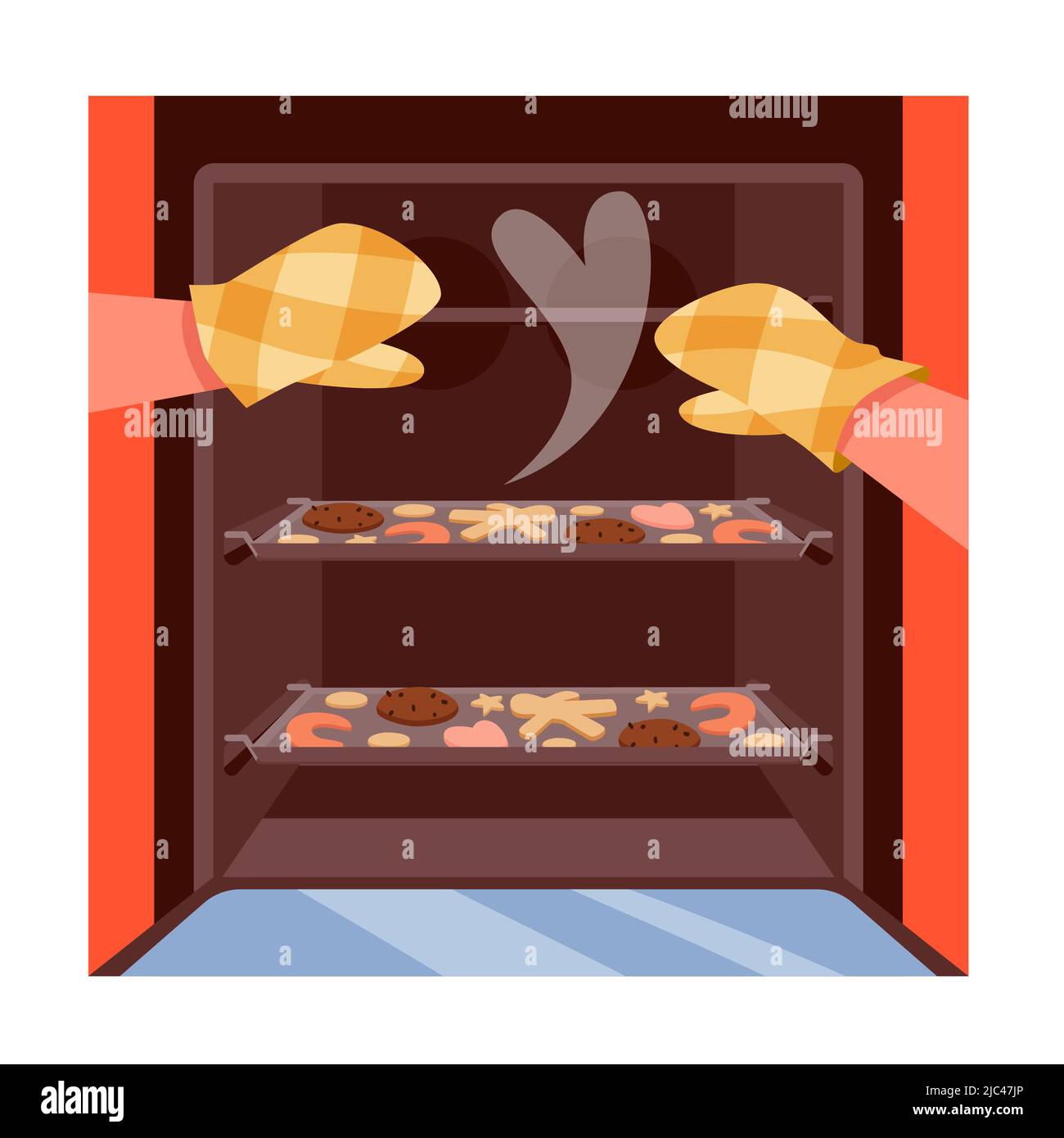 Freshly baked chocolate gingerbread cookies hi-res stock photography ...