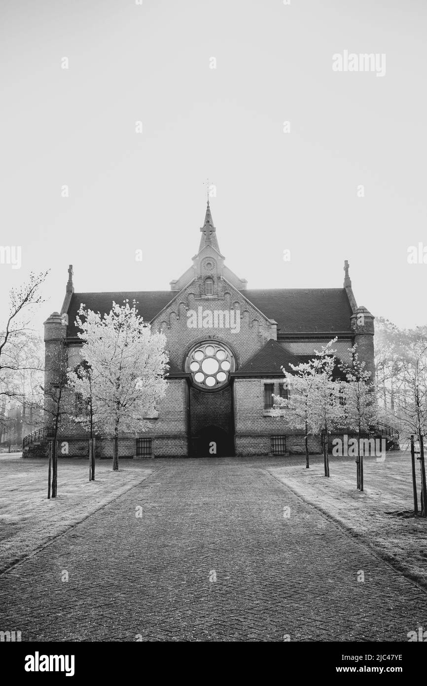 Merksplas, Belgium, April 27th, 2022, The Chapel in Merksplas Colony in ...