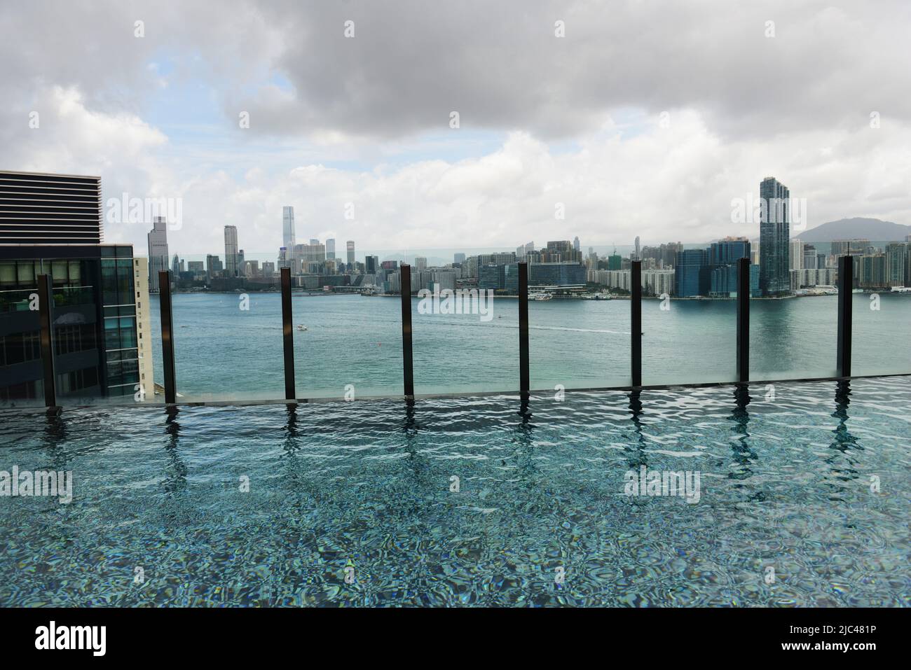 The infinity pool at the Hyatt Centric Victoria Harbour in Hong Kong ...
