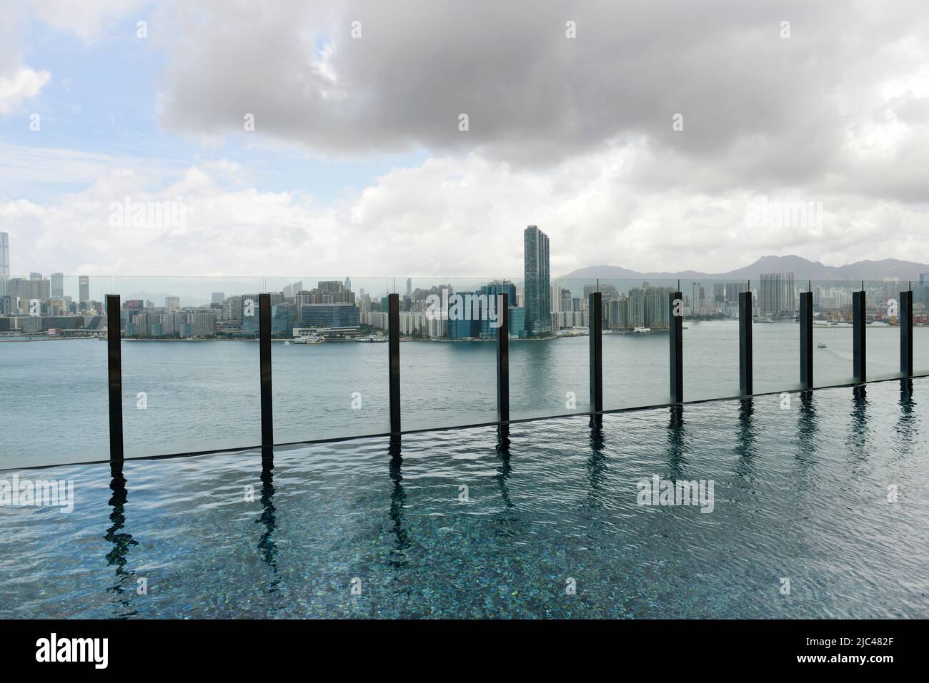 The infinity pool at the Hyatt Centric Victoria Harbour in Hong Kong ...