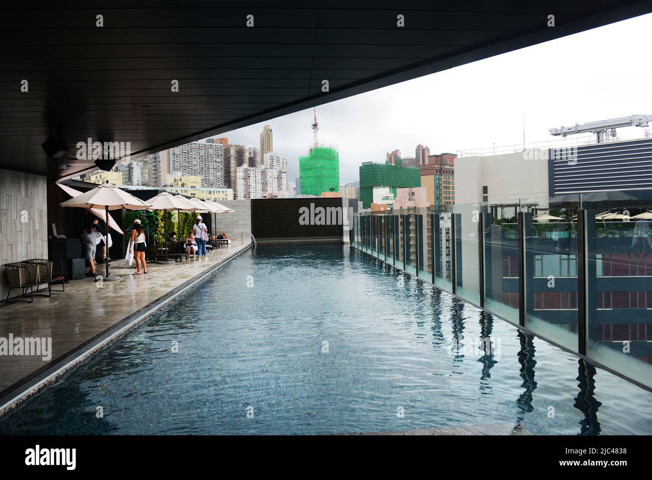 The infinity pool at the Hyatt Centric Victoria Harbour in Hong Kong ...