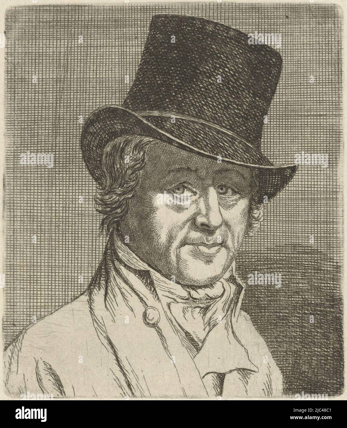 Portrait of painter Wouterus de Nooy, to the right with hat., Portrait ...