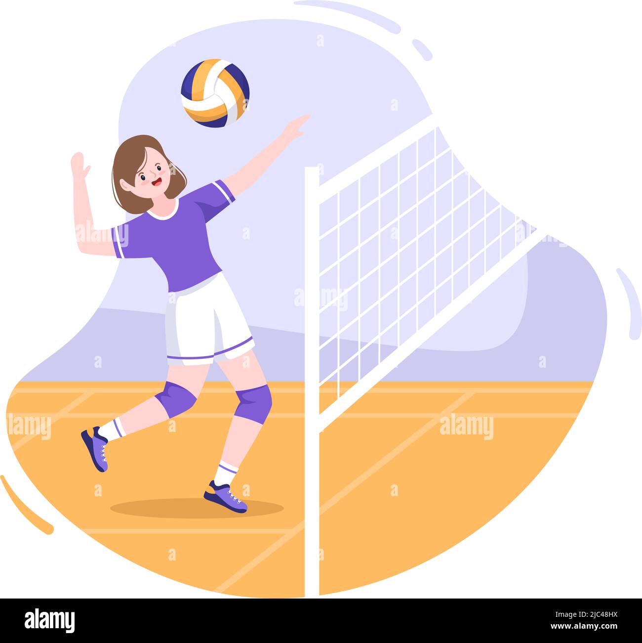 Volleyball Serve Clipart Girl