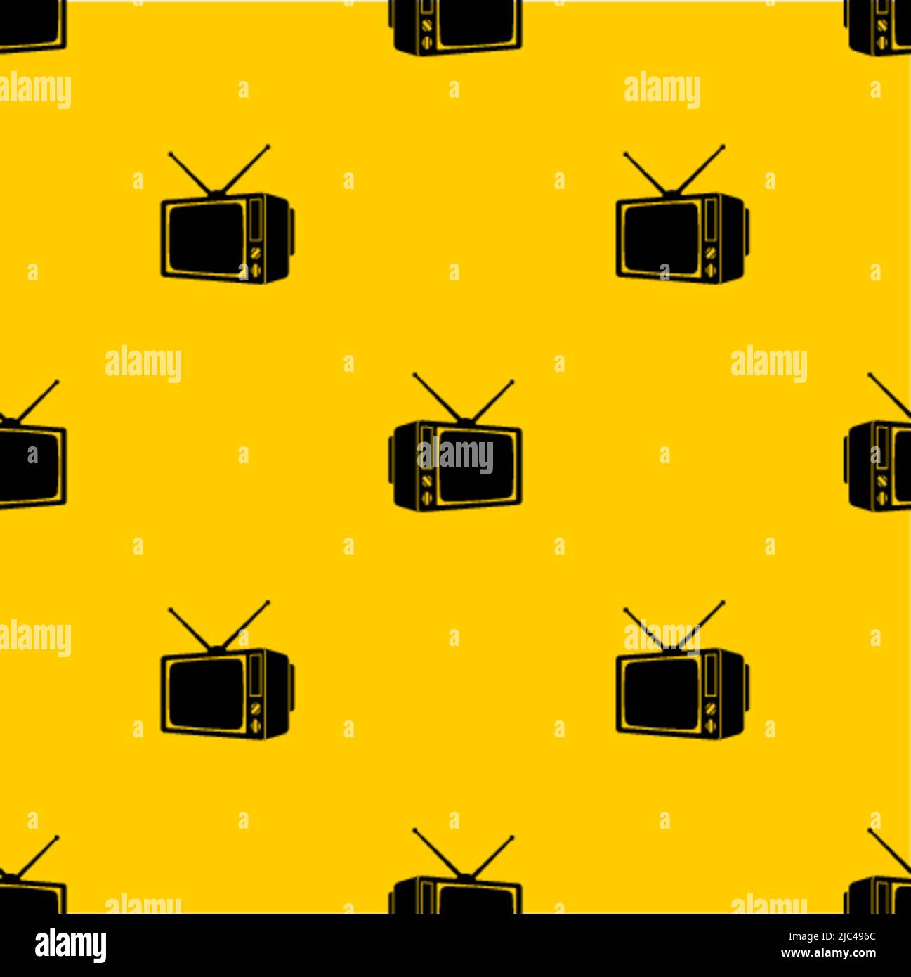 Retro TV pattern seamless. Old televisor background. Vector texture ...