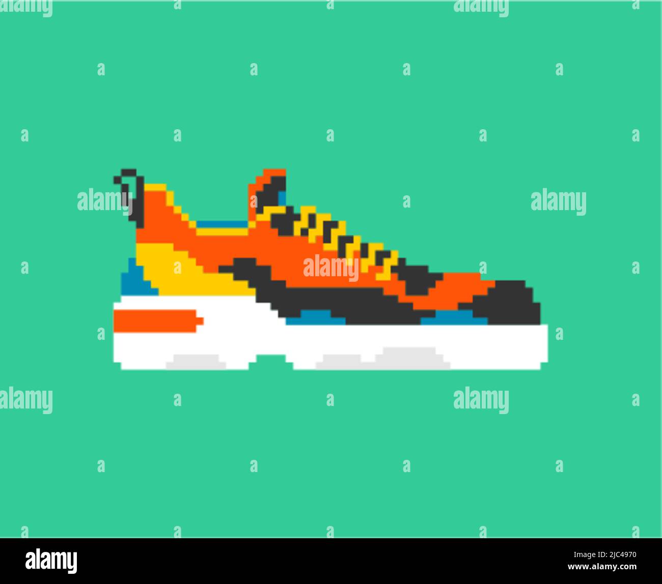 Sneakers pixel art. 8 bit sneaker. pixelated Vector illustration Stock ...