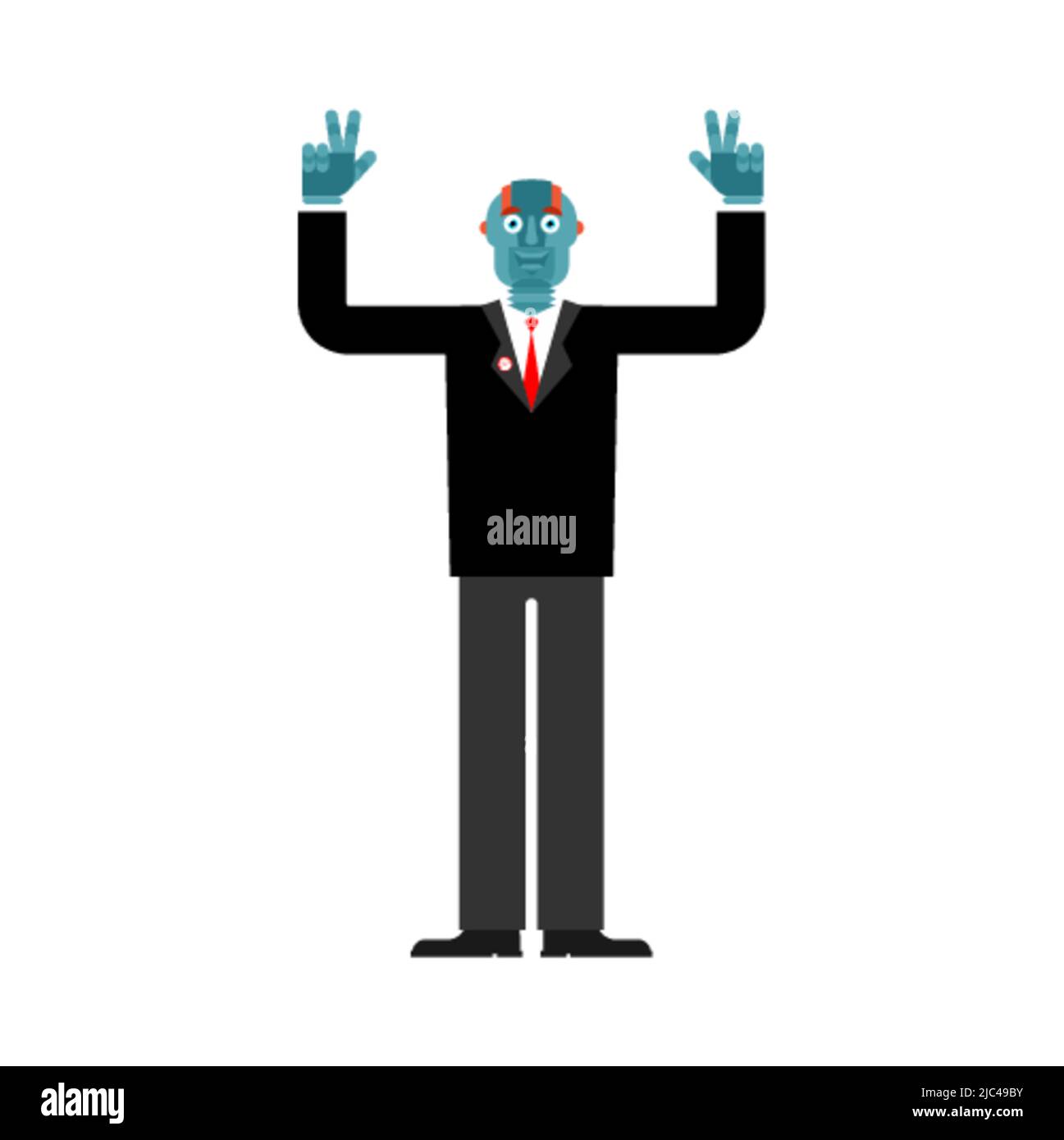 Robot president isolated. Cyborg elections illustration. Need your ...
