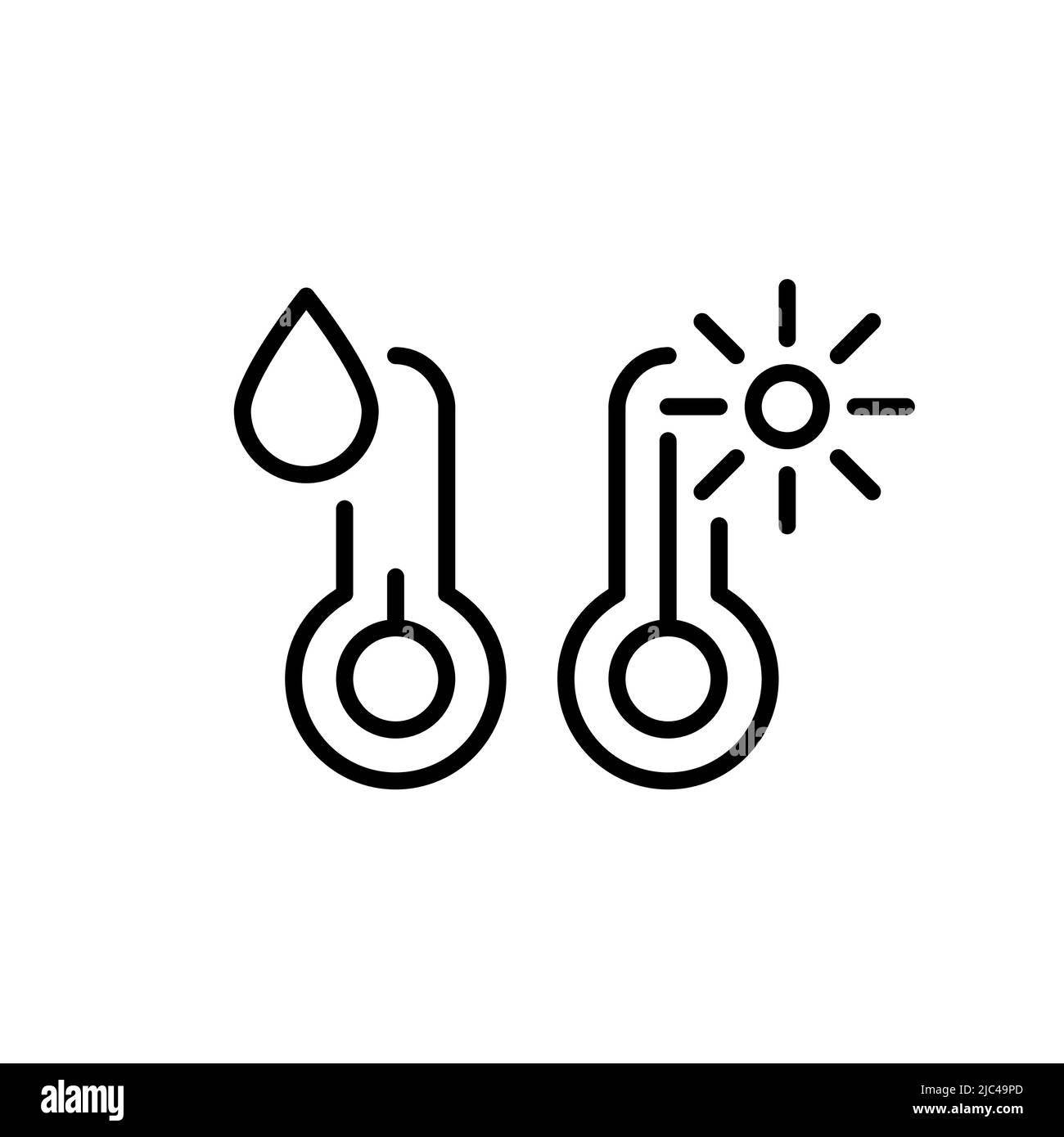 Smart home thermostat. Humidity and temperature control. Pixel perfect ...