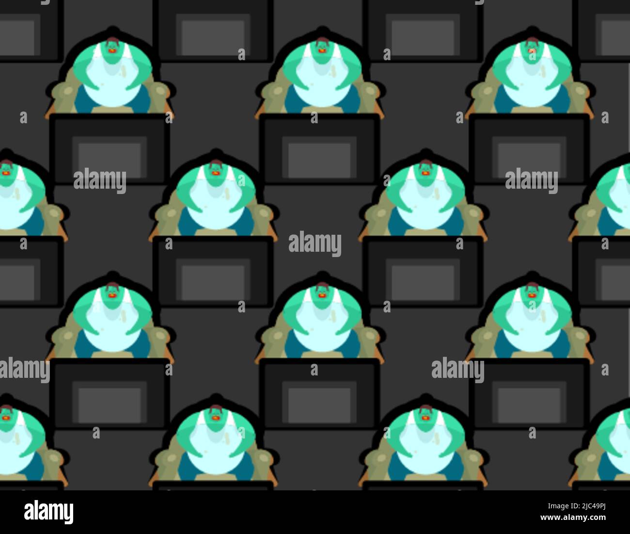 Zombie TV pattern seamless. Zombi televisor background. brainwashing ...