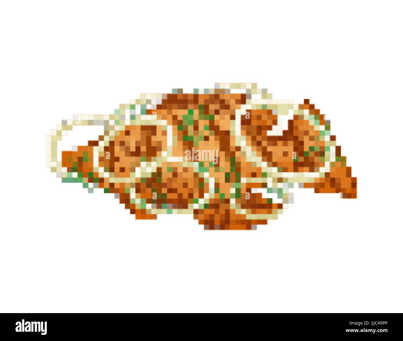 Fried fish pixel art. 8 bit fried perch Vector illustration Stock ...