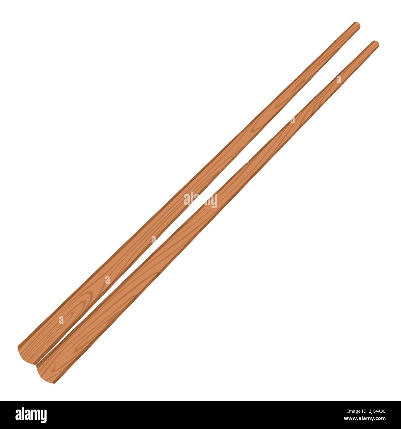 Cartoon nature wooden kitchenware utensil chopsticks with wood grain ...