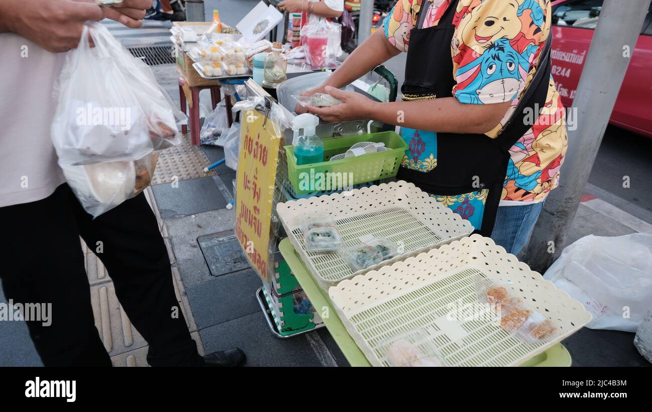 Money Changing Hands Cash Transaction Sukhumvit Road Bangkok Thailand ...