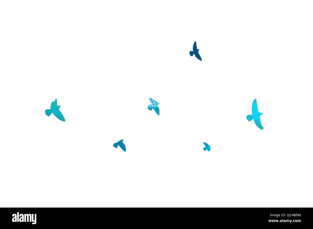 A flock of blue birds. Vector illustration Stock Vector Image & Art - Alamy
