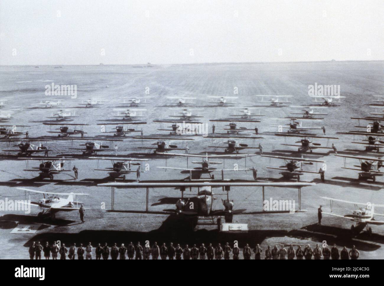 formal group photograph of an American Air Force Squadron Stock Photo ...