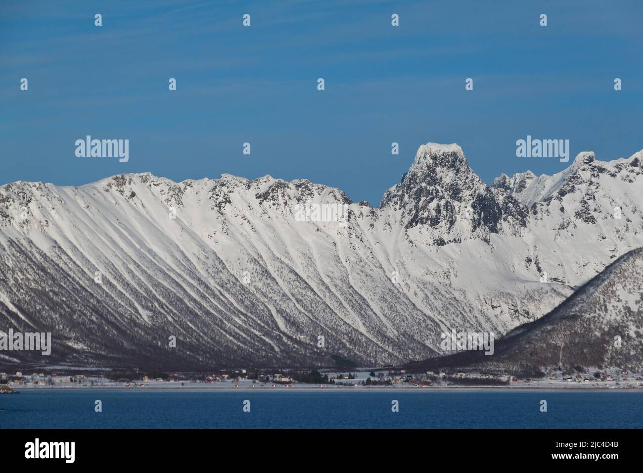 Rock face, Lofoten wall, Winter, Lofoten, Norway Stock Photo - Alamy