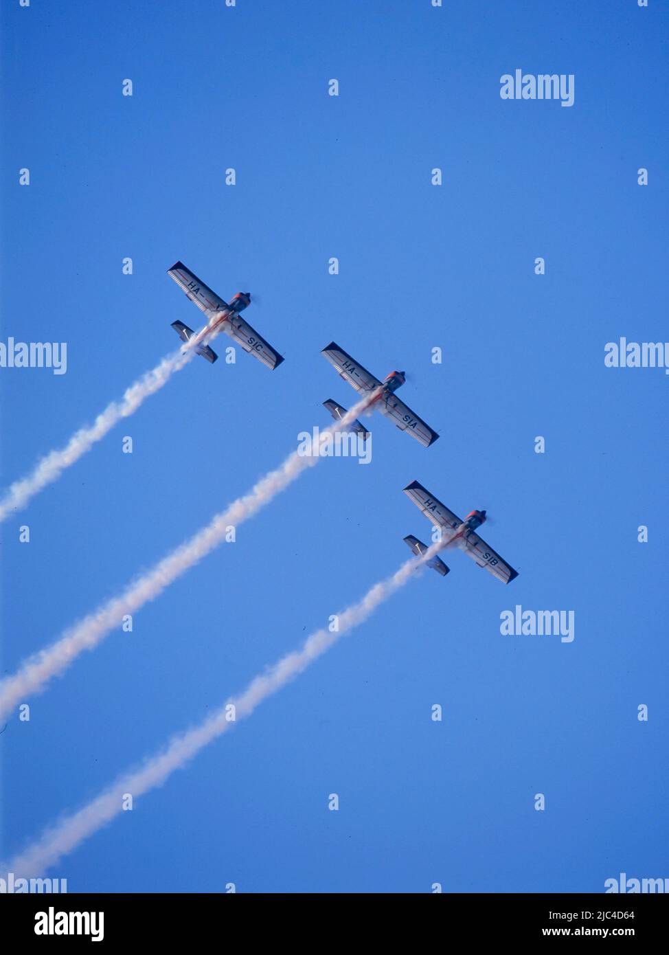 3 aircraft in the sky Formation flying, aerobatics Historic powered ...