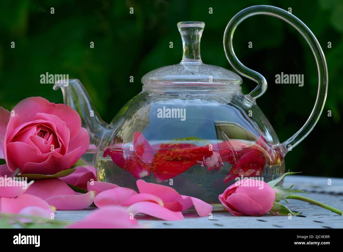 Rose petals tea in hi-res stock photography and images - Alamy