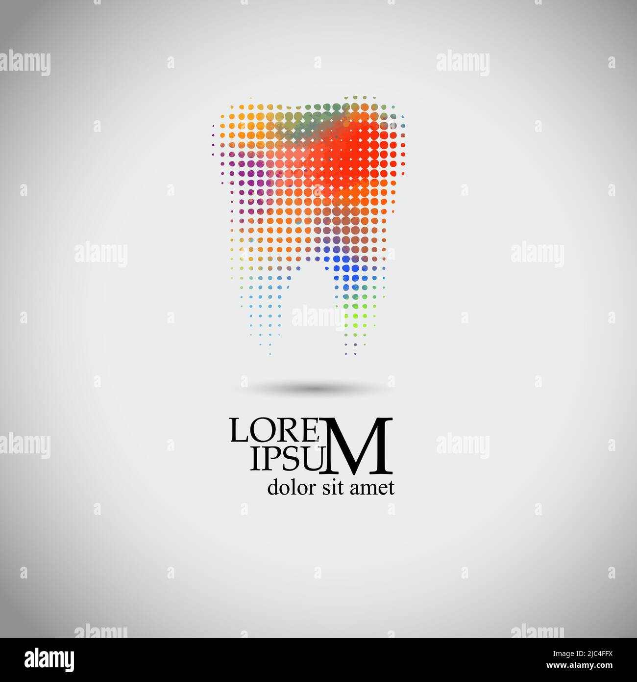 colorful Tooth icon - dental logo template vector illustration Stock ...