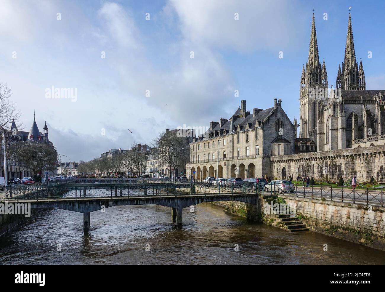 Saint-Corentin Gothic Cathedral and Musee Departemental Breton, bridges ...