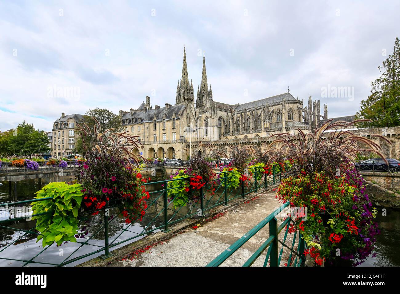 Saint-Corentin Gothic Cathedral and Musee Departemental Breton, bridges ...