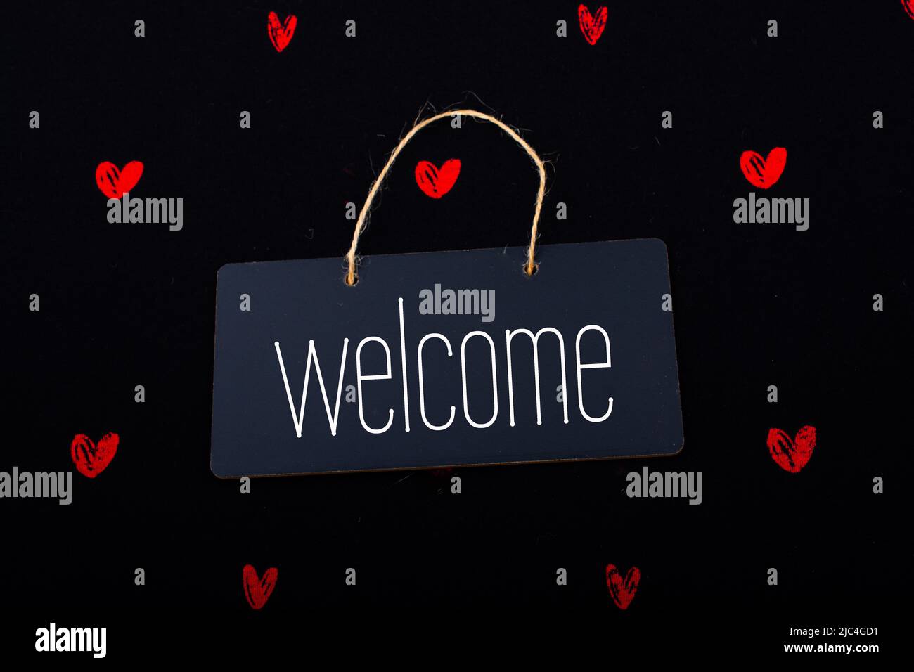 Welcome heart sign hi-res stock photography and images - Alamy