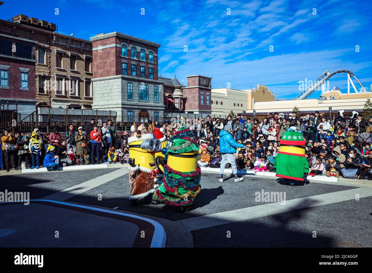 Bright and Colorful Minions World in the Universal Studio Japan Stock ...
