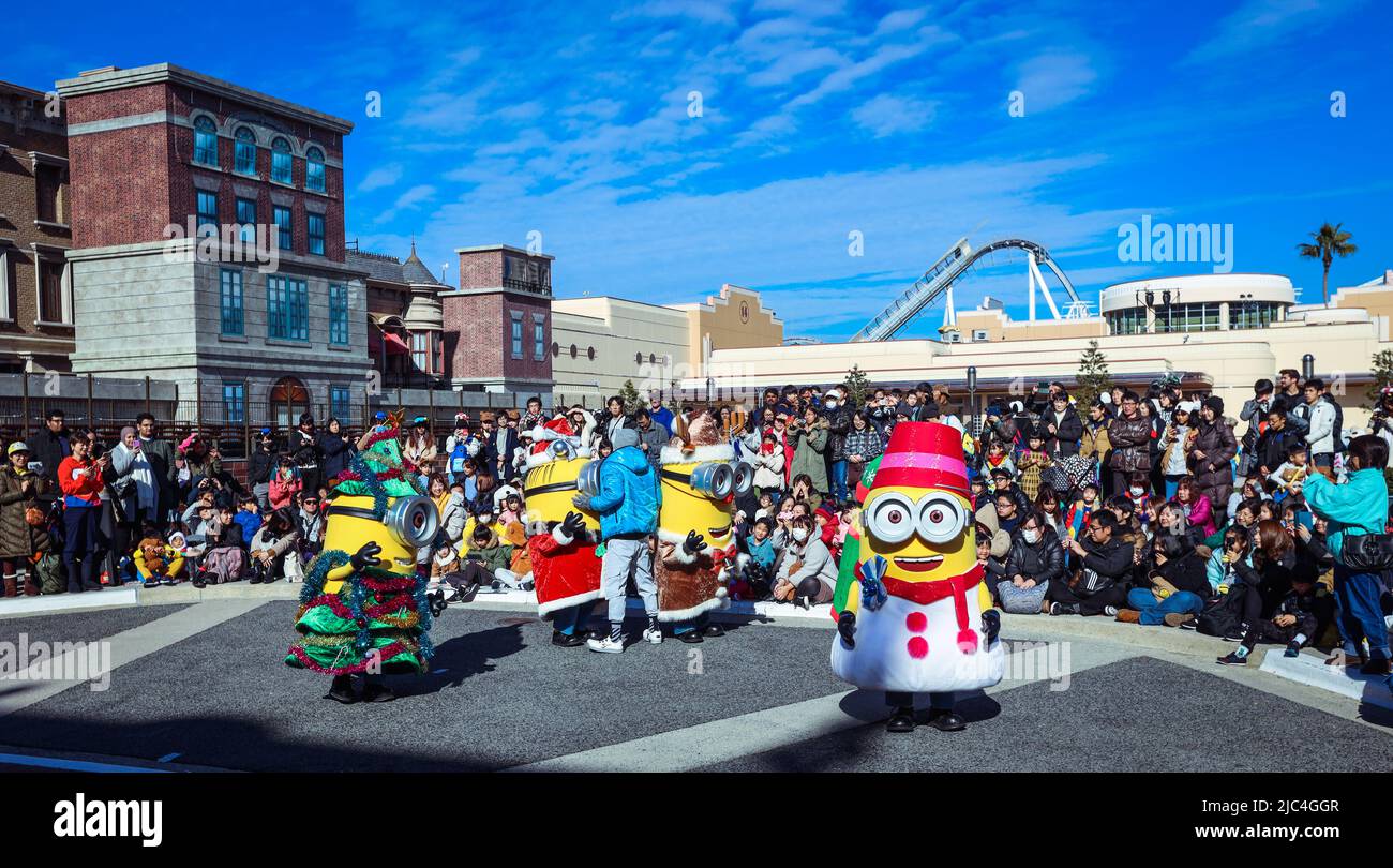 Bright and Colorful Minions World in the Universal Studio Japan Stock ...