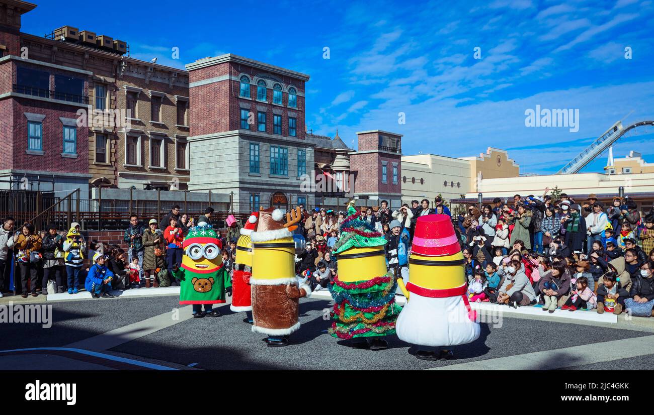 Bright and Colorful Minions World in the Universal Studio Japan Stock ...