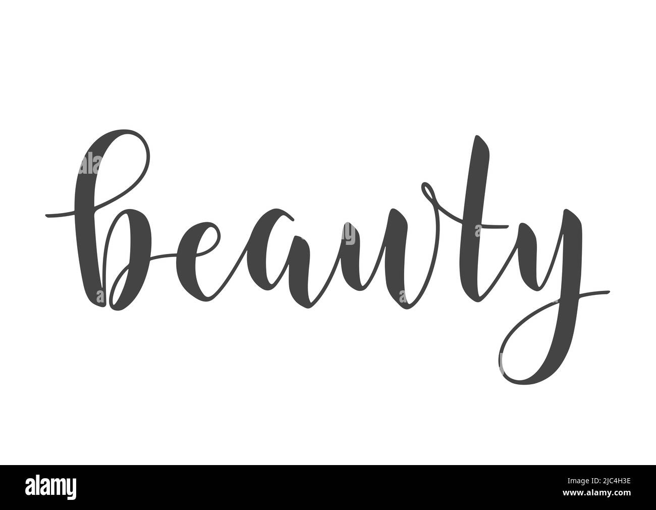 Vector Stock Illustration. Handwritten Lettering of Beauty. Template ...