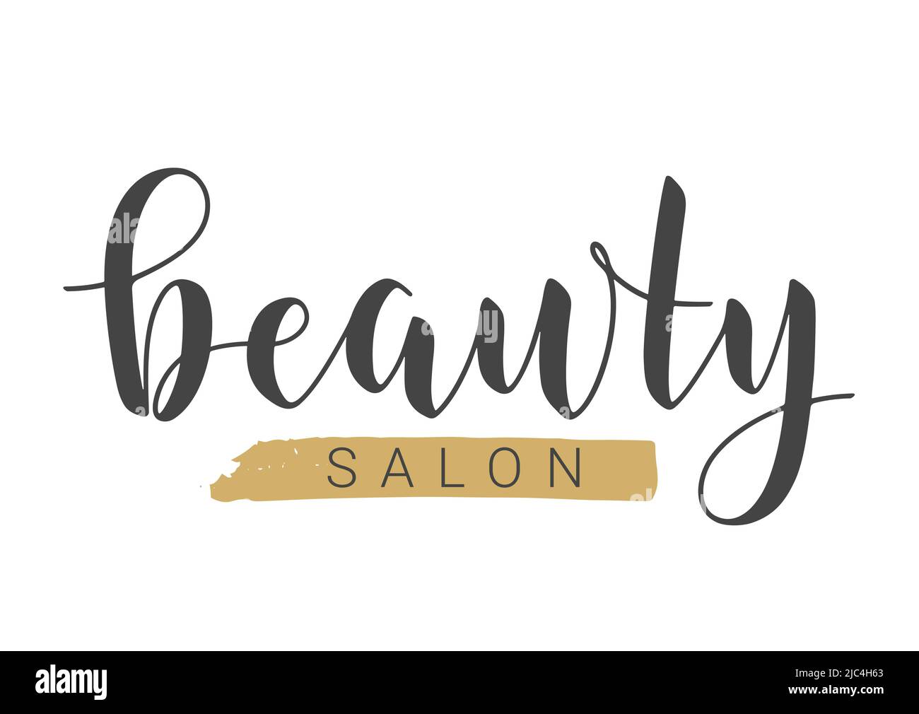 Vector Stock Illustration. Handwritten Lettering of Beauty Salon ...