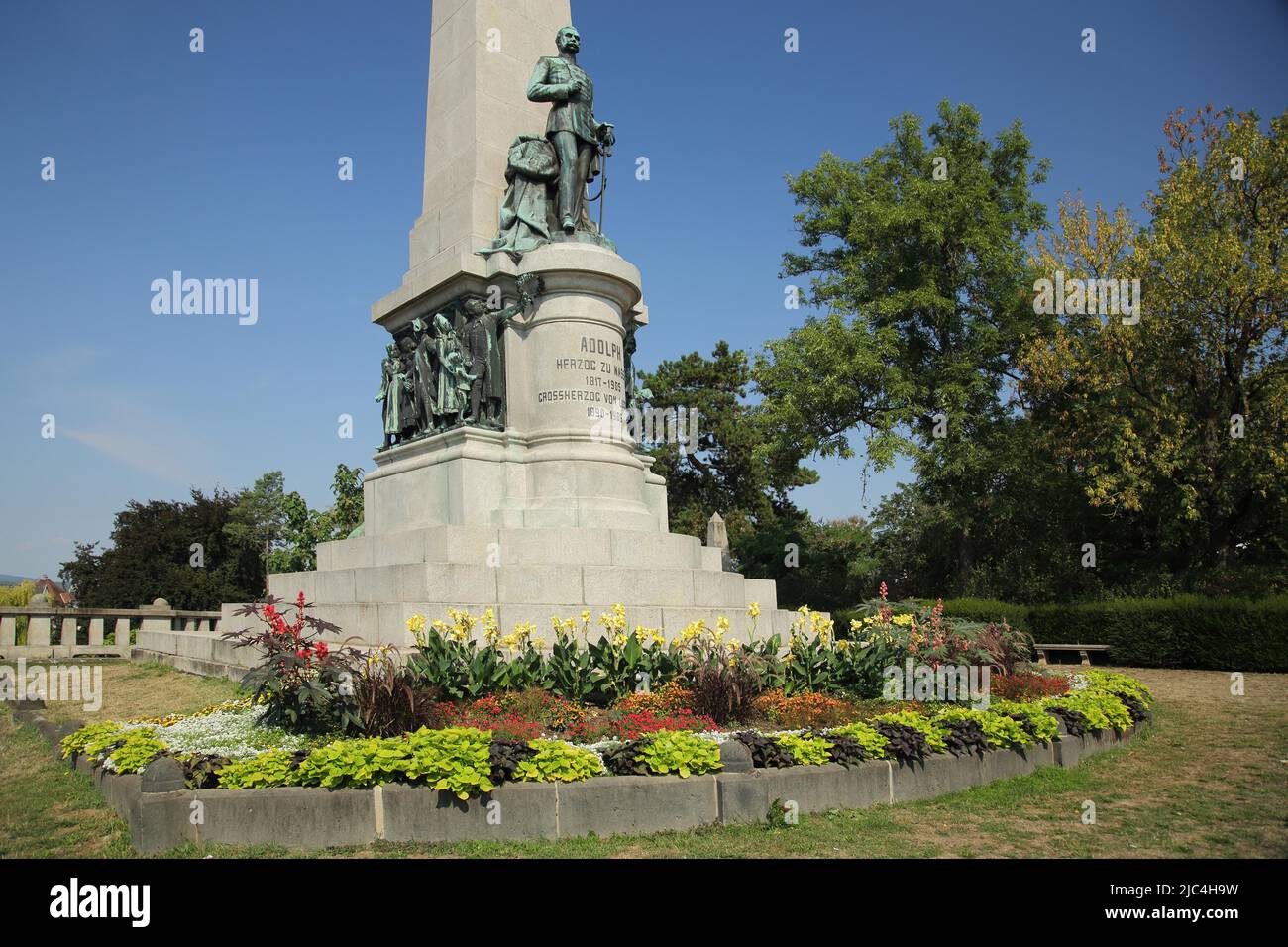 State Monument with Nassau Duke Adolph in Biebrich, Wiesbaden, Hesse ...