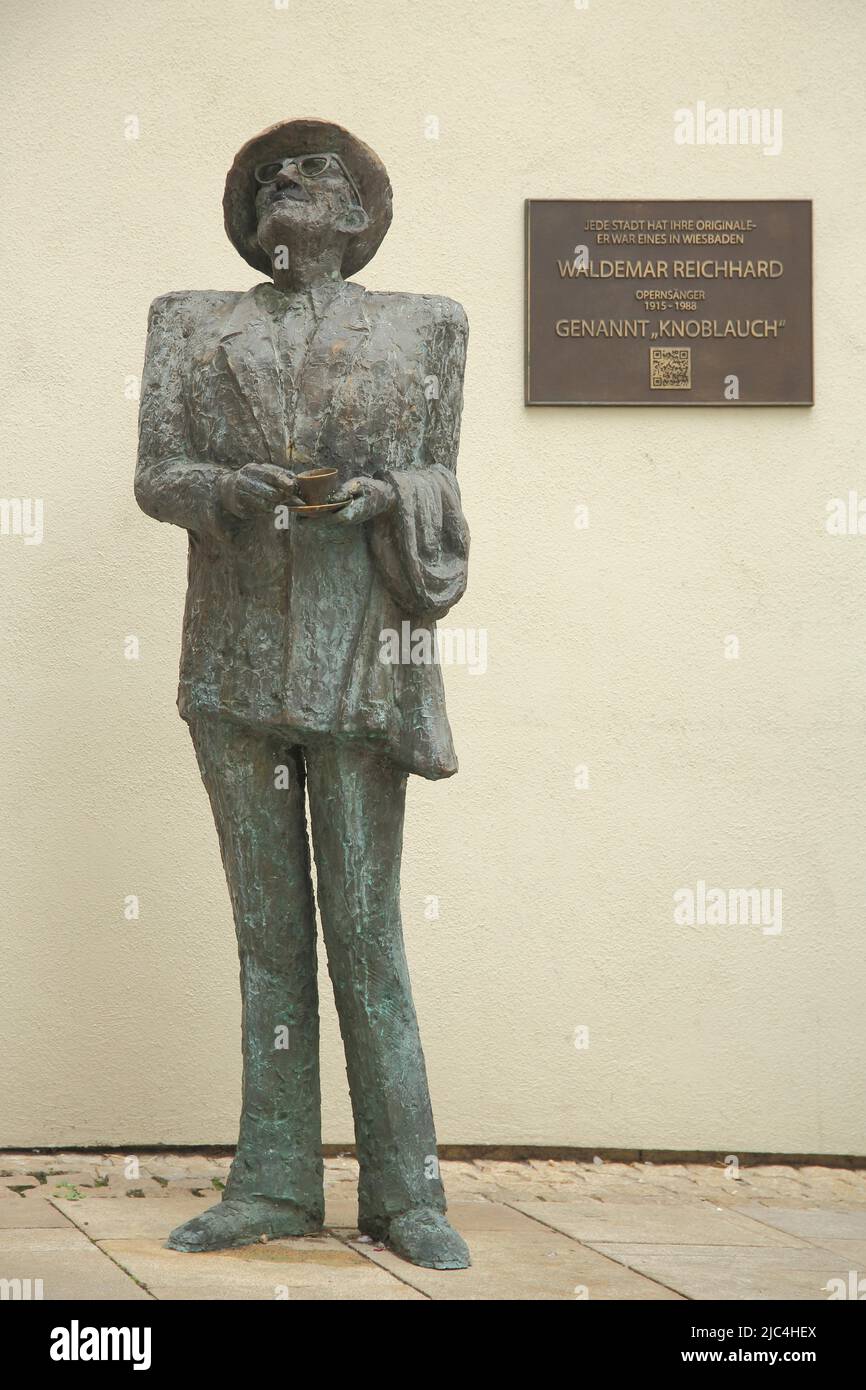 Memorial to opera singer Waldemar Reichhard alias the Garlic King in ...