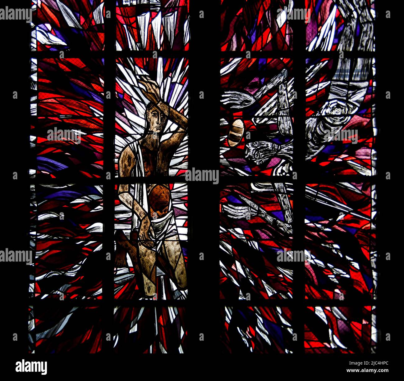 Window of Temptation by Klaus Wallner in Ulm Cathedral, Christ, Jesus ...