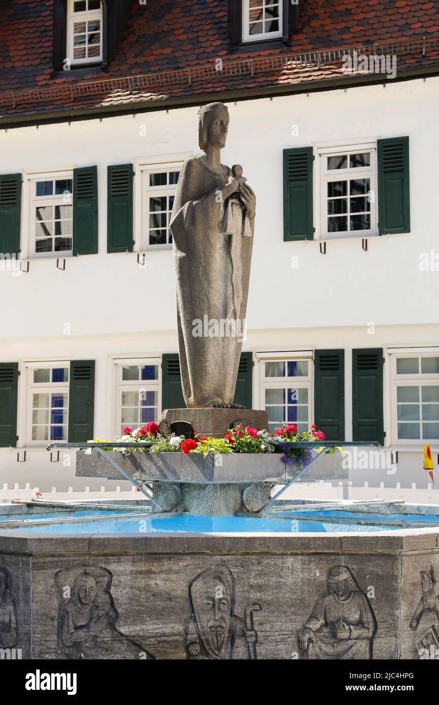 Justitia, Roman goddess of law and justice with judge's sword and ...