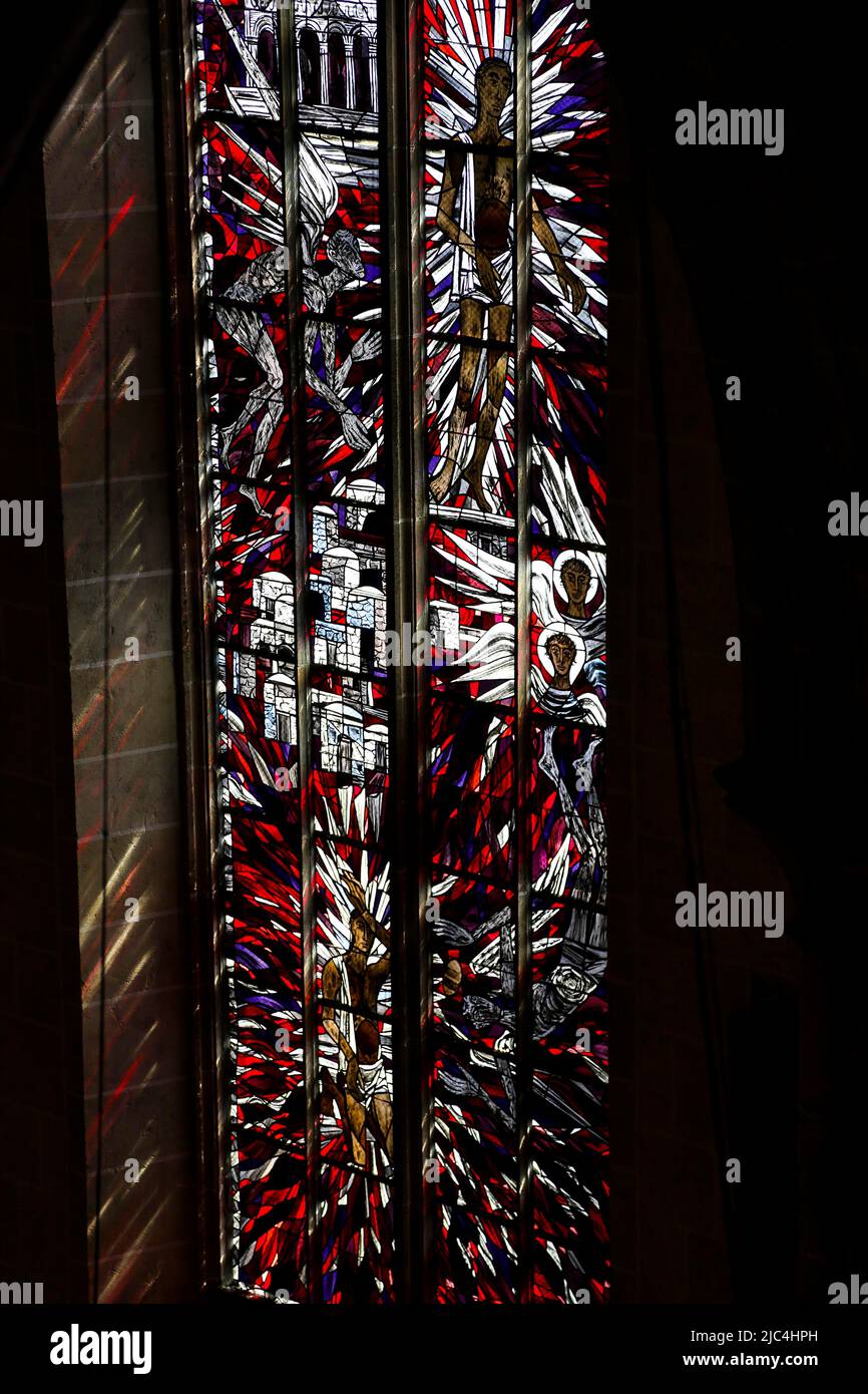 Window of Temptation by Klaus Wallner in Ulm Cathedral, south window ...
