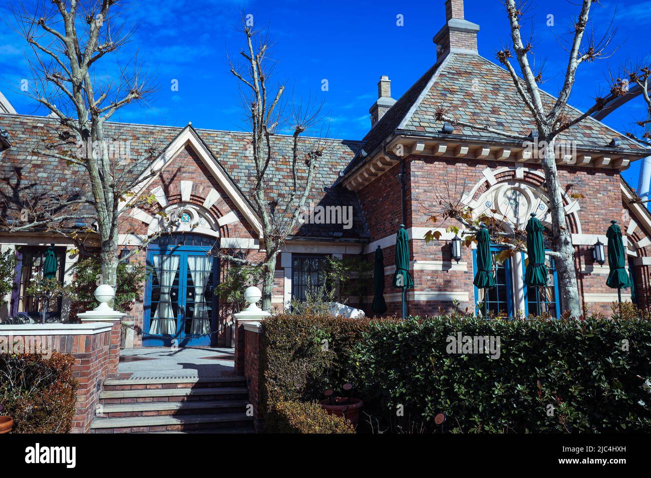 Bright and Interesting Street with Shops and Restaurants in the ...